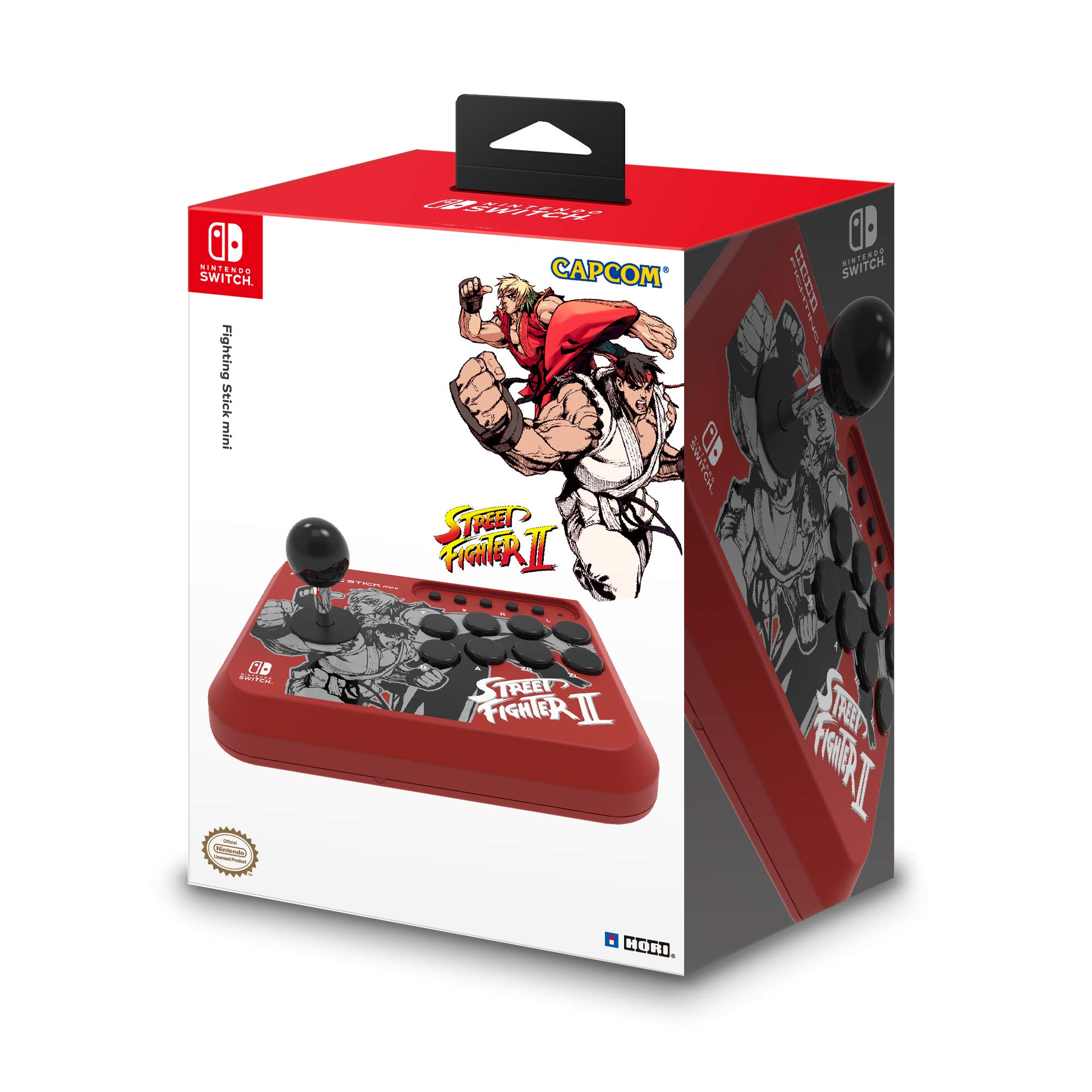 HORI Nintendo Switch Fighting Stick Mini - Street Fighter II™ Edition (Ryu & Ken) Officially Licensed by Nintendo & Capcom