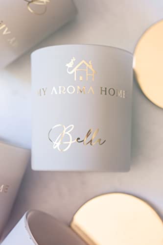 Vanilla Bean | 8 oz | Strong Scented Candles | Natural Soy Candle | Premium Strong Scent | Elegant Glass jar | Metal lid | Designer Gift Box | Long Even Burn | Double Wick