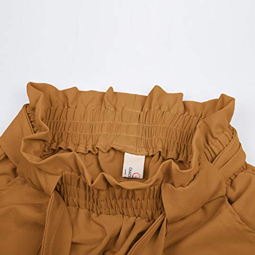 GRACE KARIN Dress Pants for Women Stretch Pull-on Pants Ease into Comfort Office Ponte Pants Yellow XL