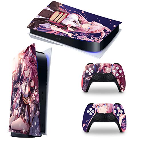 Girl Flame PS5 Whole Body Vinyl Skin Sticker Decal Cover for playstation 5 System Console and Controllers ( Only fit PlayStation 5 regular)