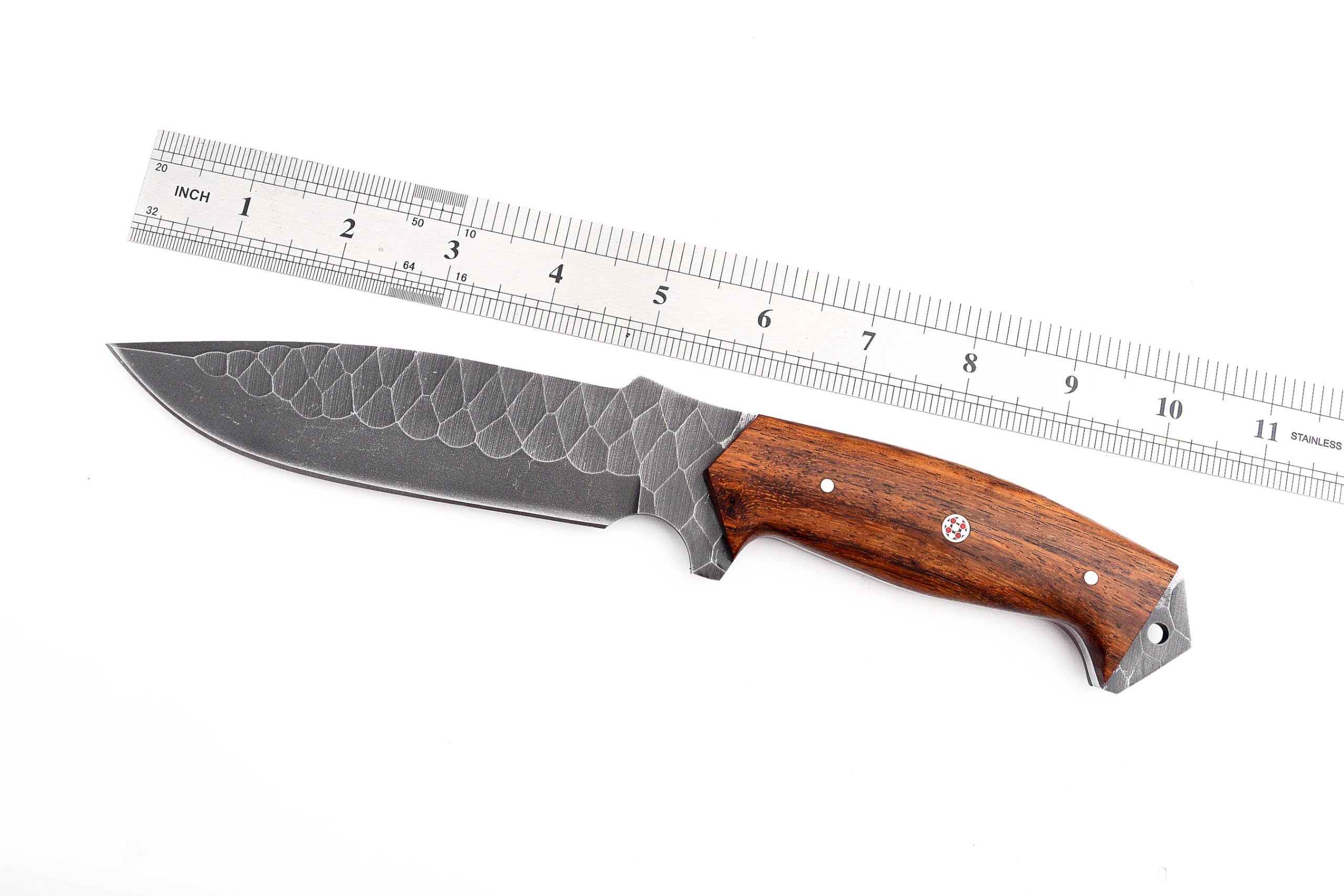 HANDCRAFT GOODS Handmade Hunting Knife with Leather Sheath Bushcraft Knife1095 Steel Fixed Blade Hunting Knife -HUNTER