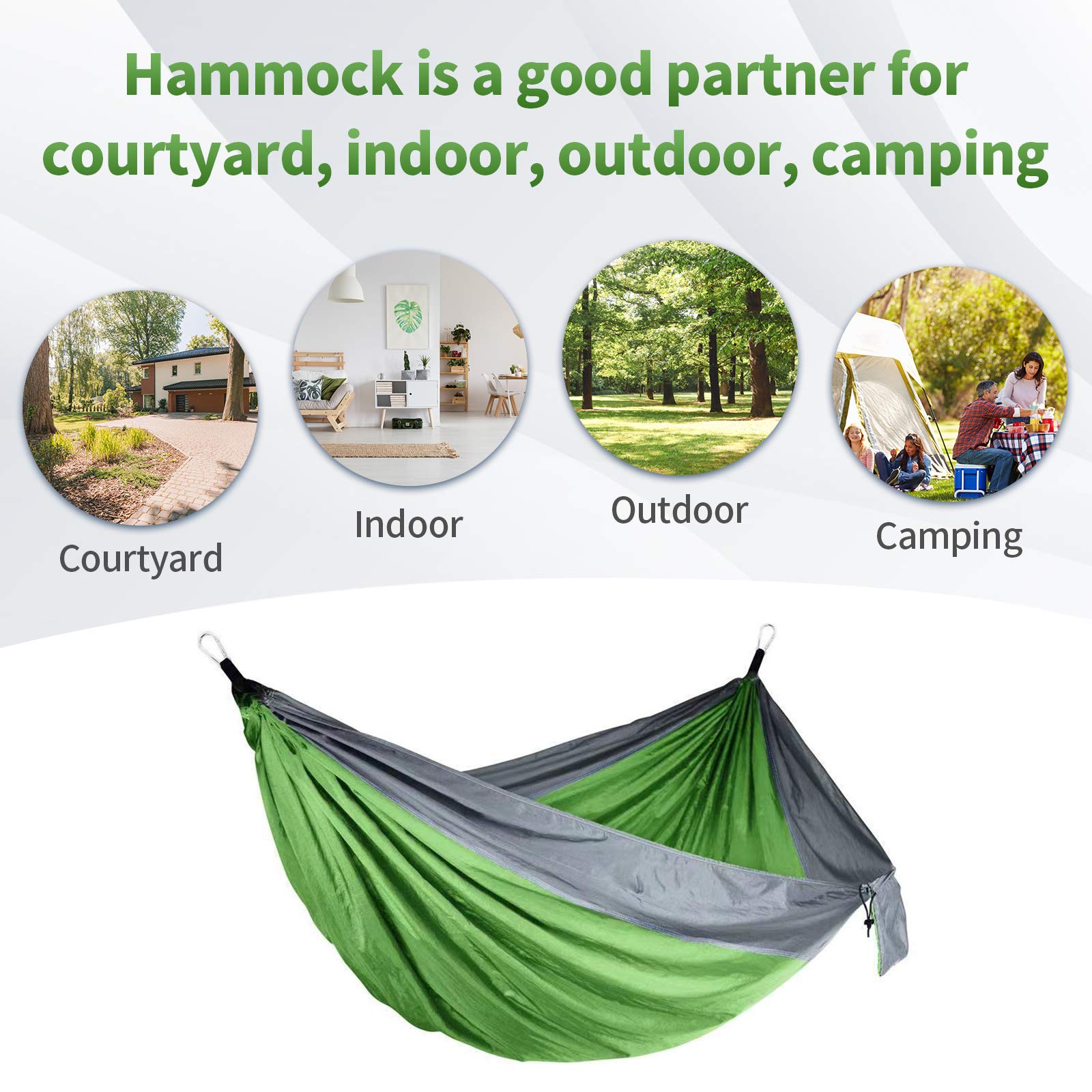 Goldream Camping Hammock, Camping Gear, Professional Portable Hammock with Two Hammock Straps, Single Nylon Hammock for Outdoor Hammock,Travel Hammock,Great Gift for Camper