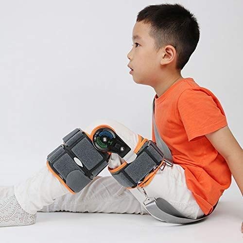 Knee Brace Hinged ROM Knee Brace W/Shoulder, Immobilizer for ACL, MCL and PCL Injury, Orthosis Stabilizer Protector for Children