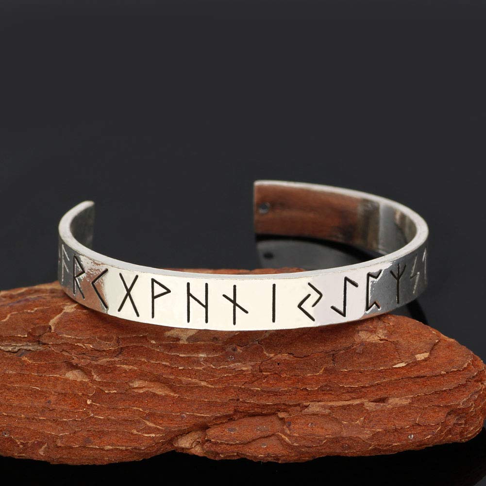 GuoShuang Nordic viking rune amulet bracelet with valknut gift bag