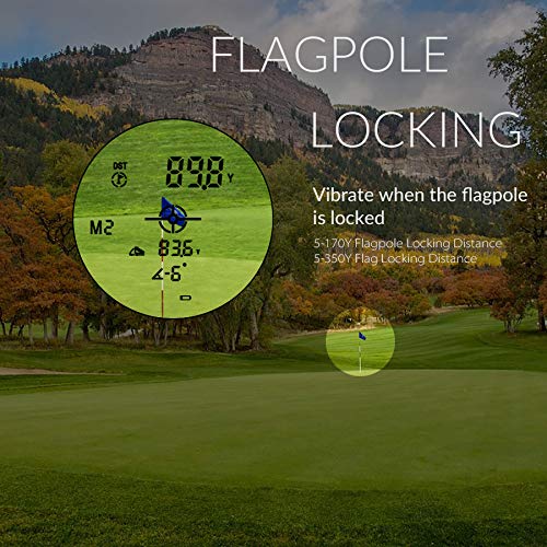 Gogogo Sport Vpro Golf Rangefinder 900 Yards Slope Laser Range Finder with Pinsensor 6X Magnification, Pulse Tech - Compact & Accurate & Clear Reading Yardage Rangefinder