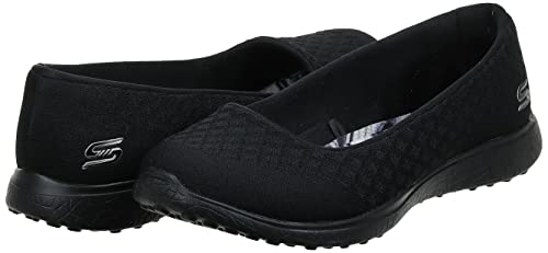 Skechers Sport Women's Microburst One up Fashion Sneaker,black,8.5 W US