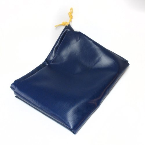 GLI Secur-A-Pool 16 FT X 32 FT Rectangular Mesh Safety Cover System with 3 FT X 6 FT Center End Step, Blue