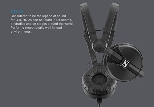 Sennheiser Professional HD 25 On-Ear DJ Headphones Black