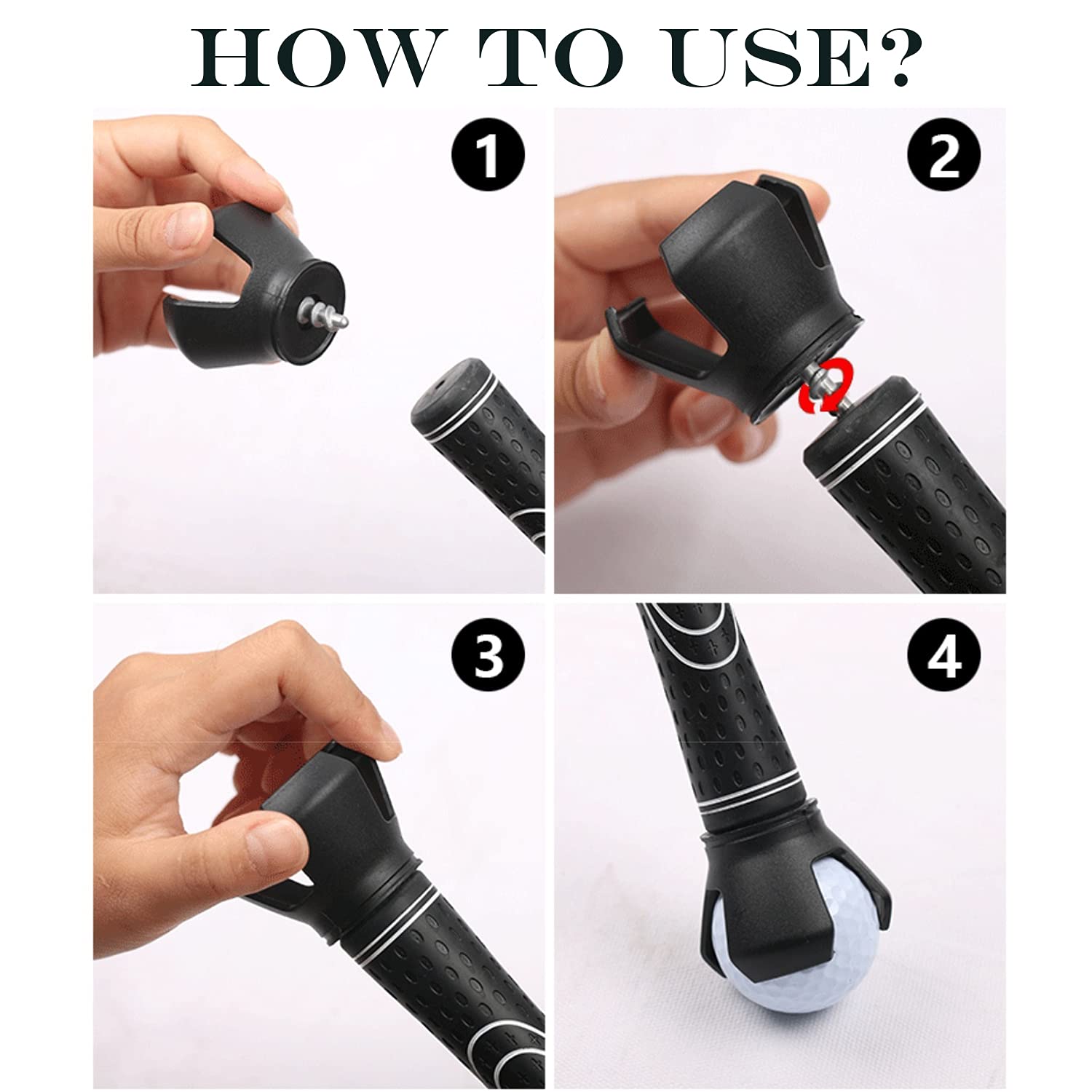 Golf Gifts for Men,3-Prong Golf Ball Retriever Grabber Claw,Manual Golf Ball Pick Up Retriever- 3 Pack Golf Grabber Claw Sucker Tool