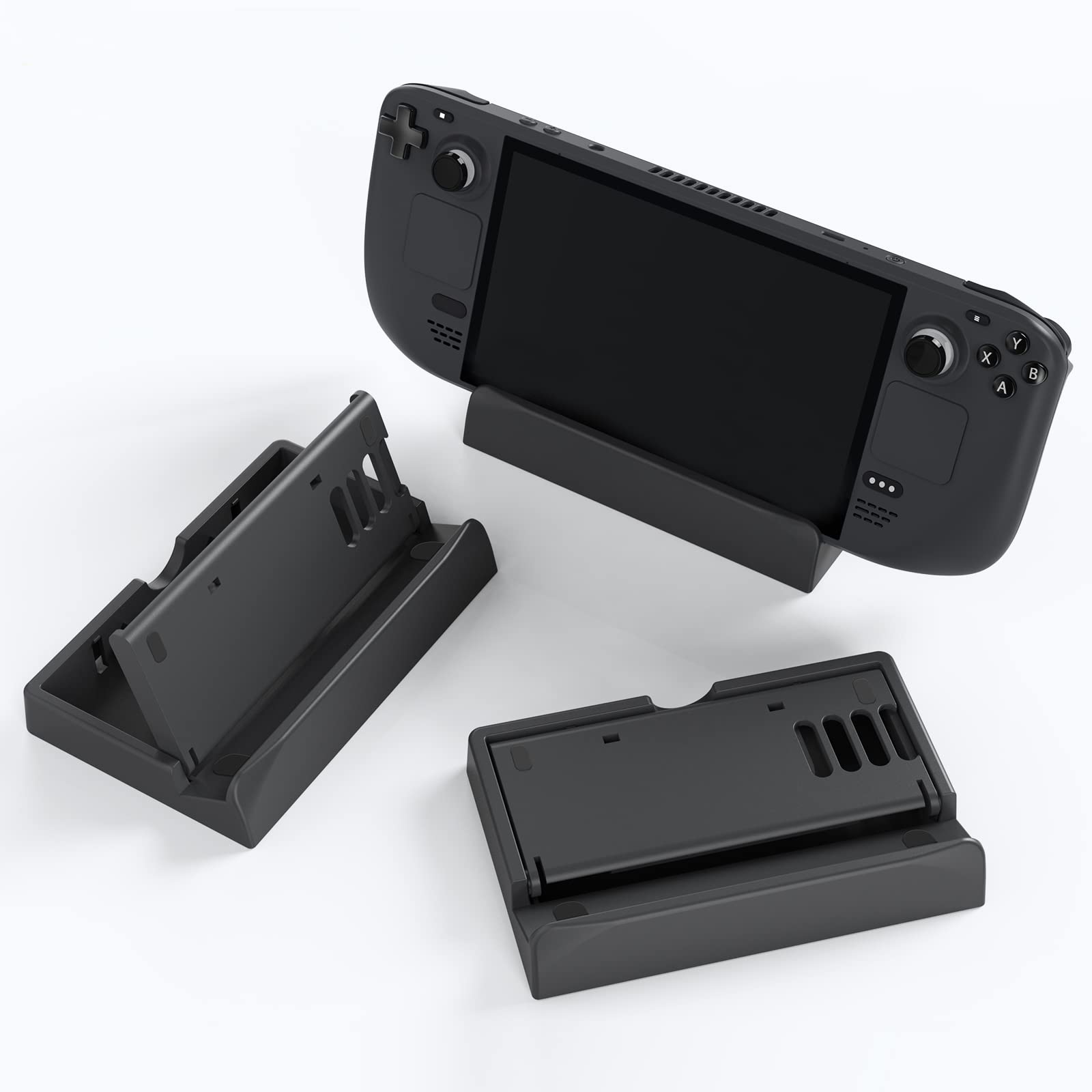 KANG YU Foldable Stand Dock for Steam Deck, Foldable Anti-Slip Stand Base Compatible with Valve Steam Deck, Nintendo Switch, Smartphone