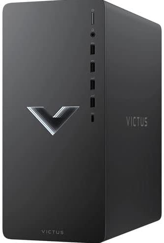 HP Victus 15L Gaming Desktop PC, AMD Ryzen 5 5600G, AMD RX6400 Graphics, 32GB RAM, 1TB SSD, Mica Silver, Windows 11 Home + Accessories