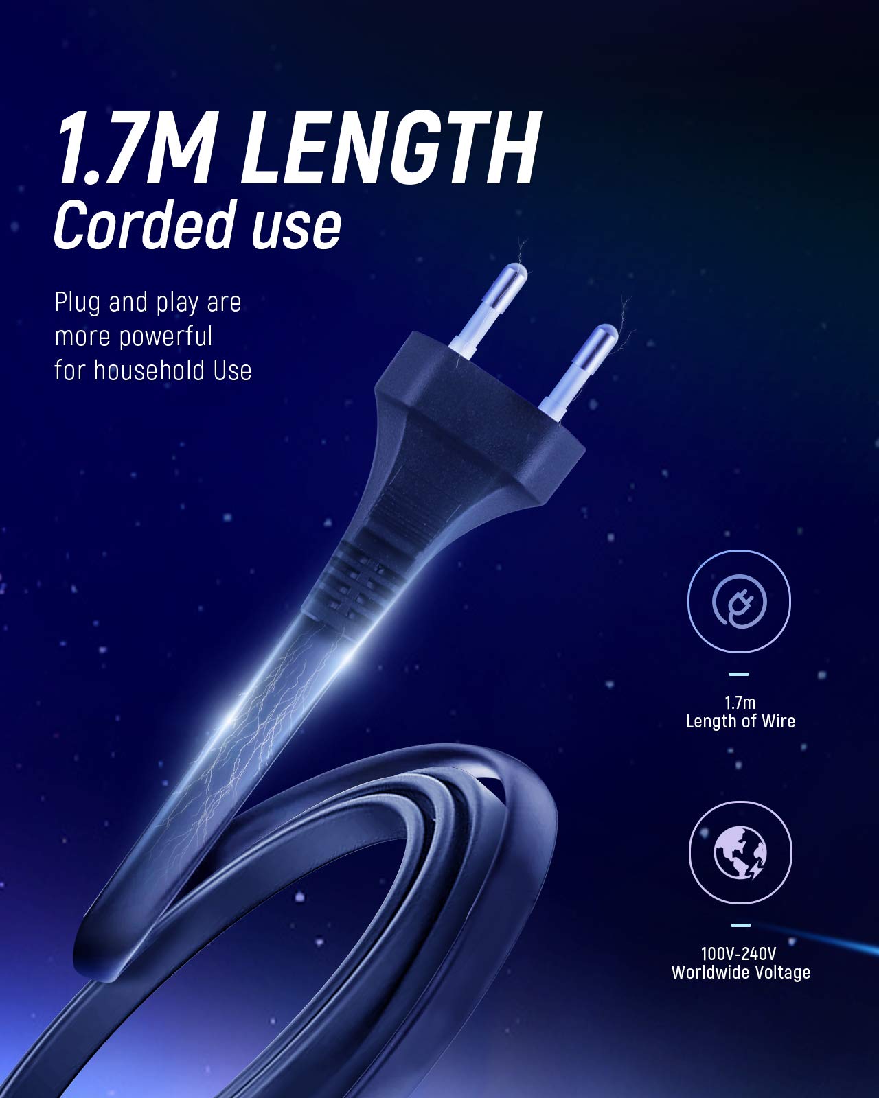 Hair Clippers SUPRENT Corded Hair Clippers for Men, 21-piece Hair Cutting Kit with 27 Cutting Length, 10 Guide Combs, Scissor, Storage Case