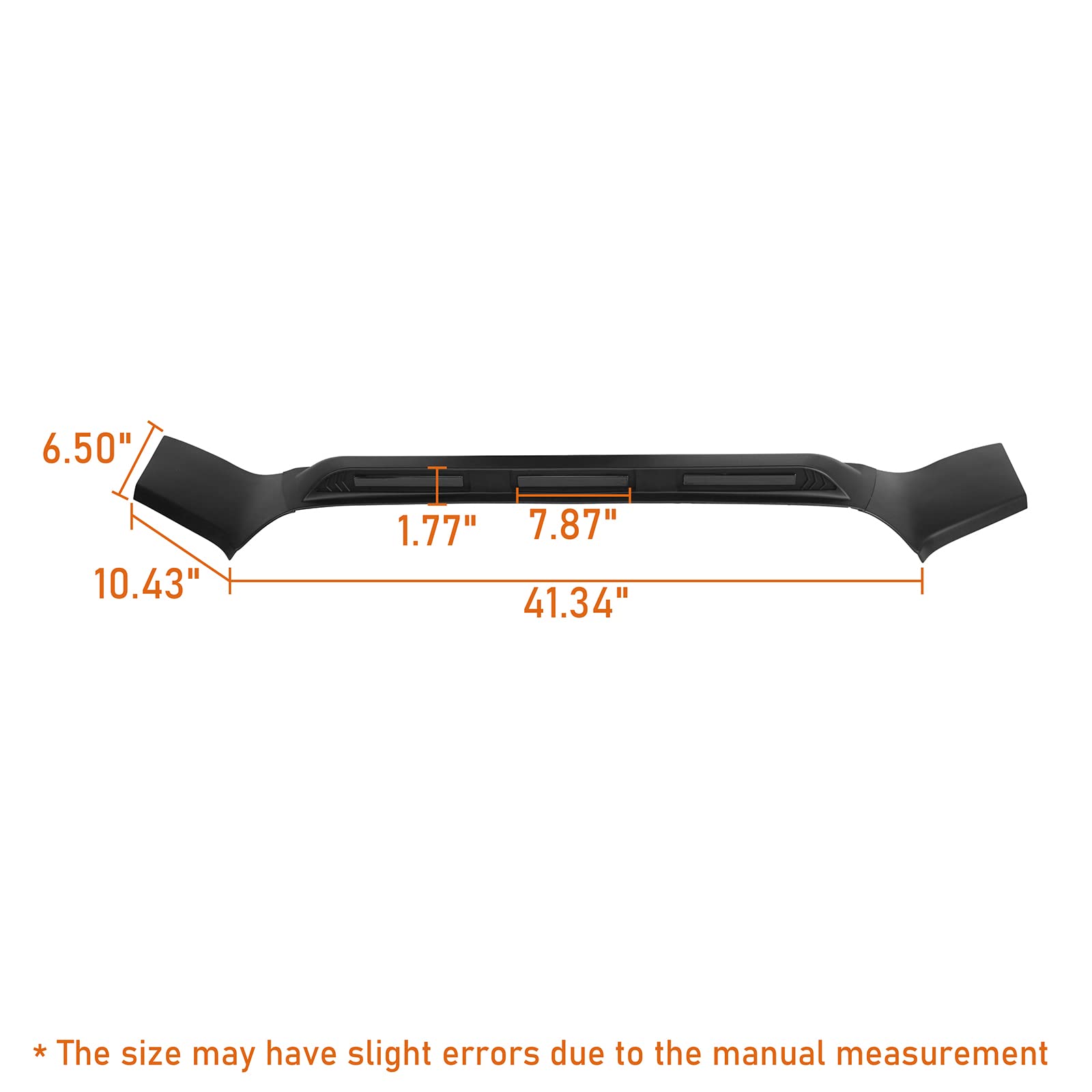 Hooke Road Tacoma Hood Protector Bug Deflector Stone Guard Shield w/Amber Lights for Toyota Tacoma 3rd Gen 2016 2017 2018 2019 2020 2021 2022 2023 (Matte Black)