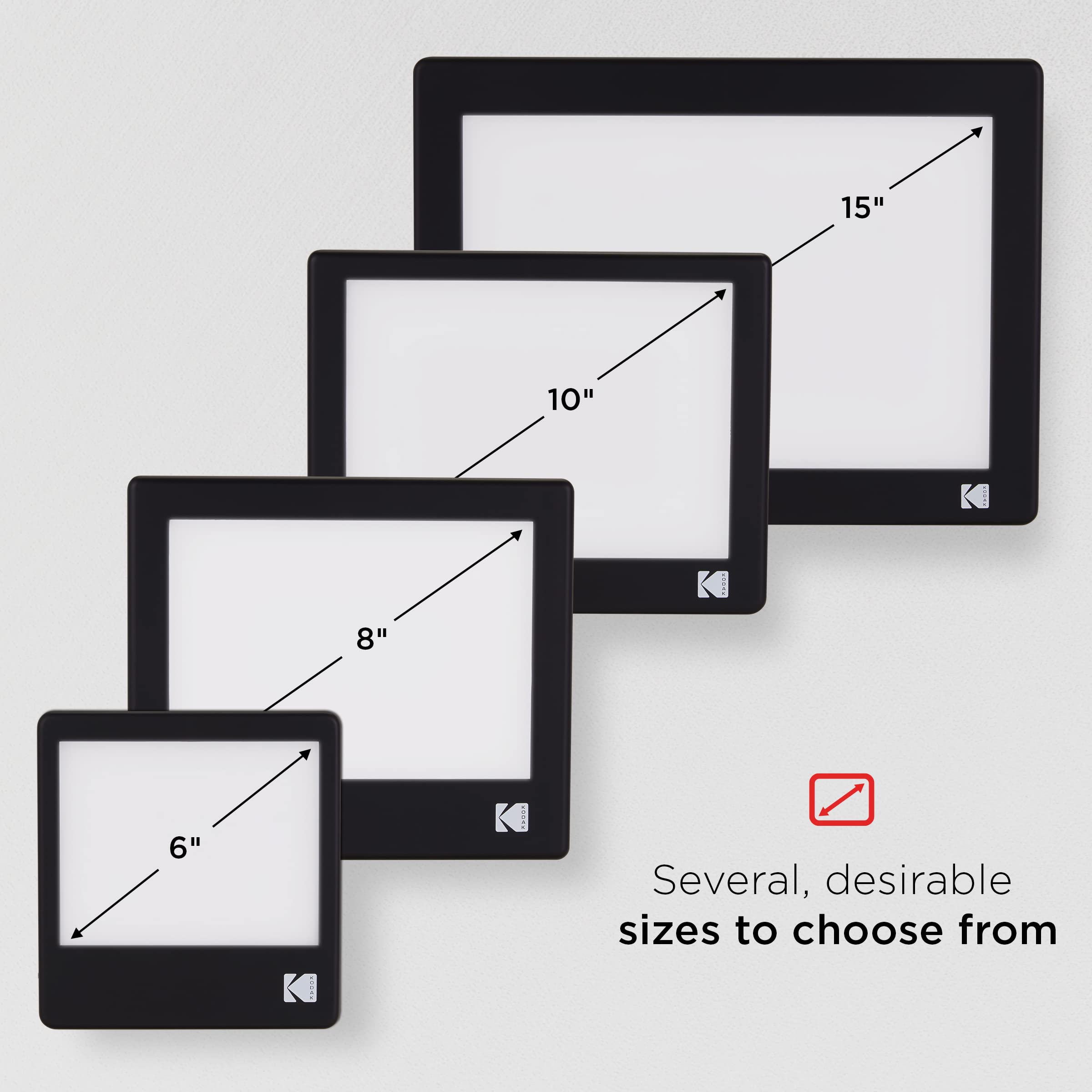 KODAK LED Light Box 7βx5β for Negatives, Slides & Films | Illuminated Board Panel for Viewing & Scanning Photos, Tattoo Drawing, Artist Sketching, Stenciling & More | Glare-Free, Battery & USB Powered