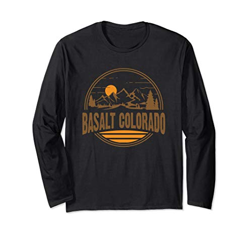 Vintage Basalt, Colorado Mountain Hiking Souvenir Print Long Sleeve T-Shirt