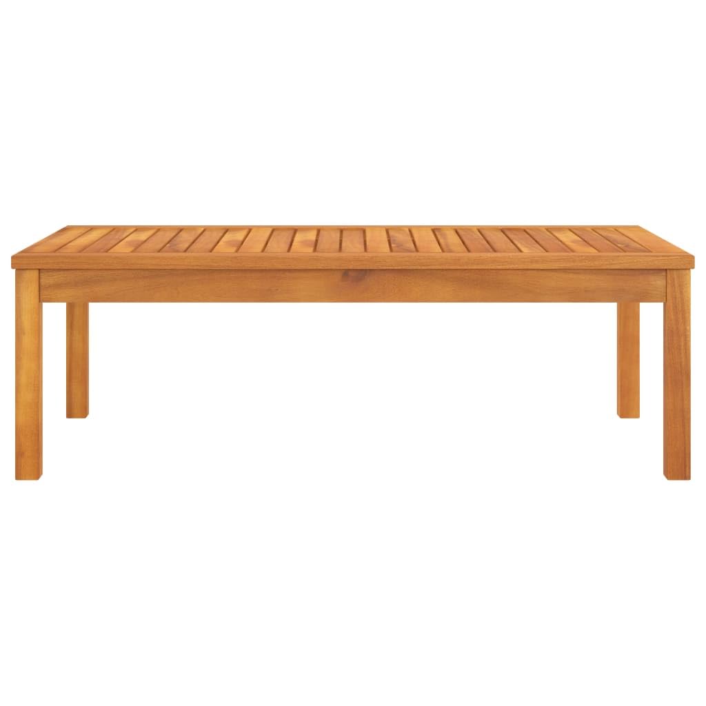 vidaXL Acacia Wood Coffee Table, Solid and Durable, Weather-Proof with Oil Finish, Outdoor Patio or Deck Furniture, Easy Assembly Required, 39.4"x19.7"x13"