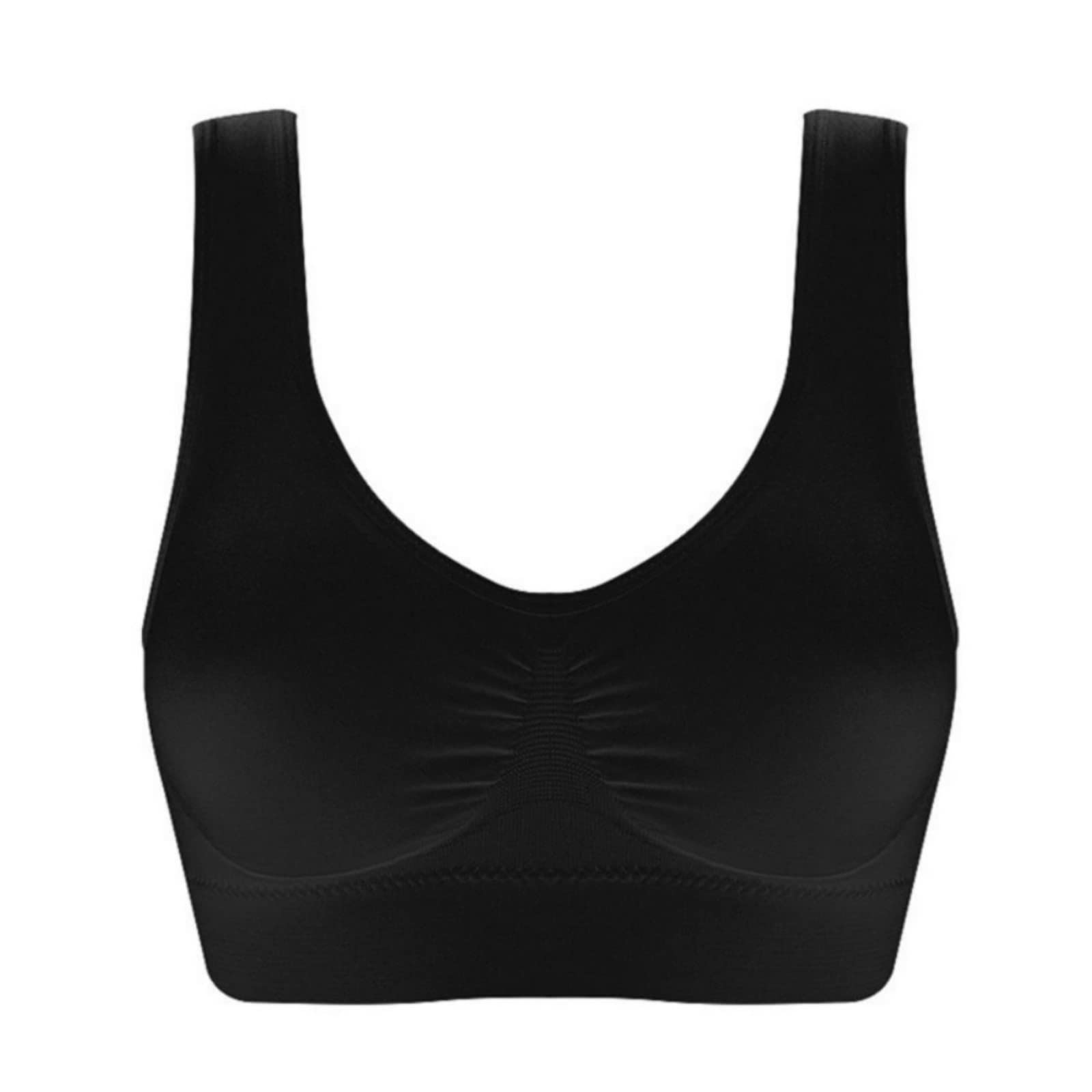 KOERIM 3 Pack Women Wire-Free Sports Bra Seamless Adjustable Running Workout Yoga Bra Breathable