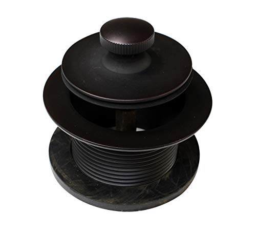 Westbrass D94H-12 1-1/2" NPSM Coarse Thread Twist & Close Bathtub Drain with Illusionary No-Hole Overflow Faceplate, Oil Rubbed Bronze