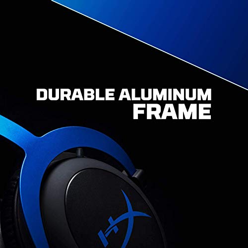 HyperX Cloud - Official Playstation Licensed Gaming Headset for PS4 with in-Line Audio Control, Detachable Noise Cancelling Microphone, Comfortable Memory Foam - Black (Renewed)