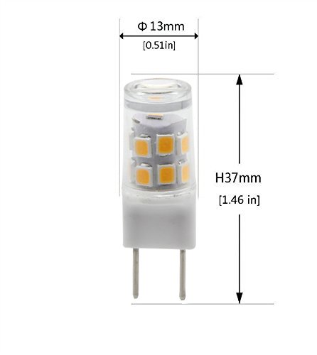 G8/GY8.6 LED Light Bulb 3 Watts Warm White - G8 Base Bi-pin Xenon JCD Type LED 120V 20W Halogen Replacement Bulb,Under-Cabinet Light.Pack of 5 (Warm White)… ………