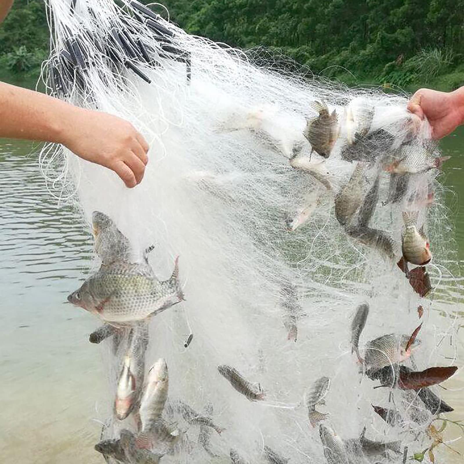 HWTOP Fishing Nets, Sticky Nets, Landing Nets, Large Area Throwing Nets, Outdoor Fishing Tools, Suitable for Various Waters