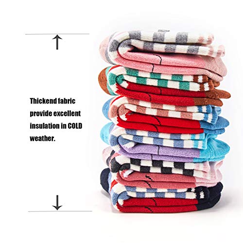HowJoJo Big Boys Thick Cotton Socks Kids Warm Socks Winter Thermal Crew Socks 10-13 Years