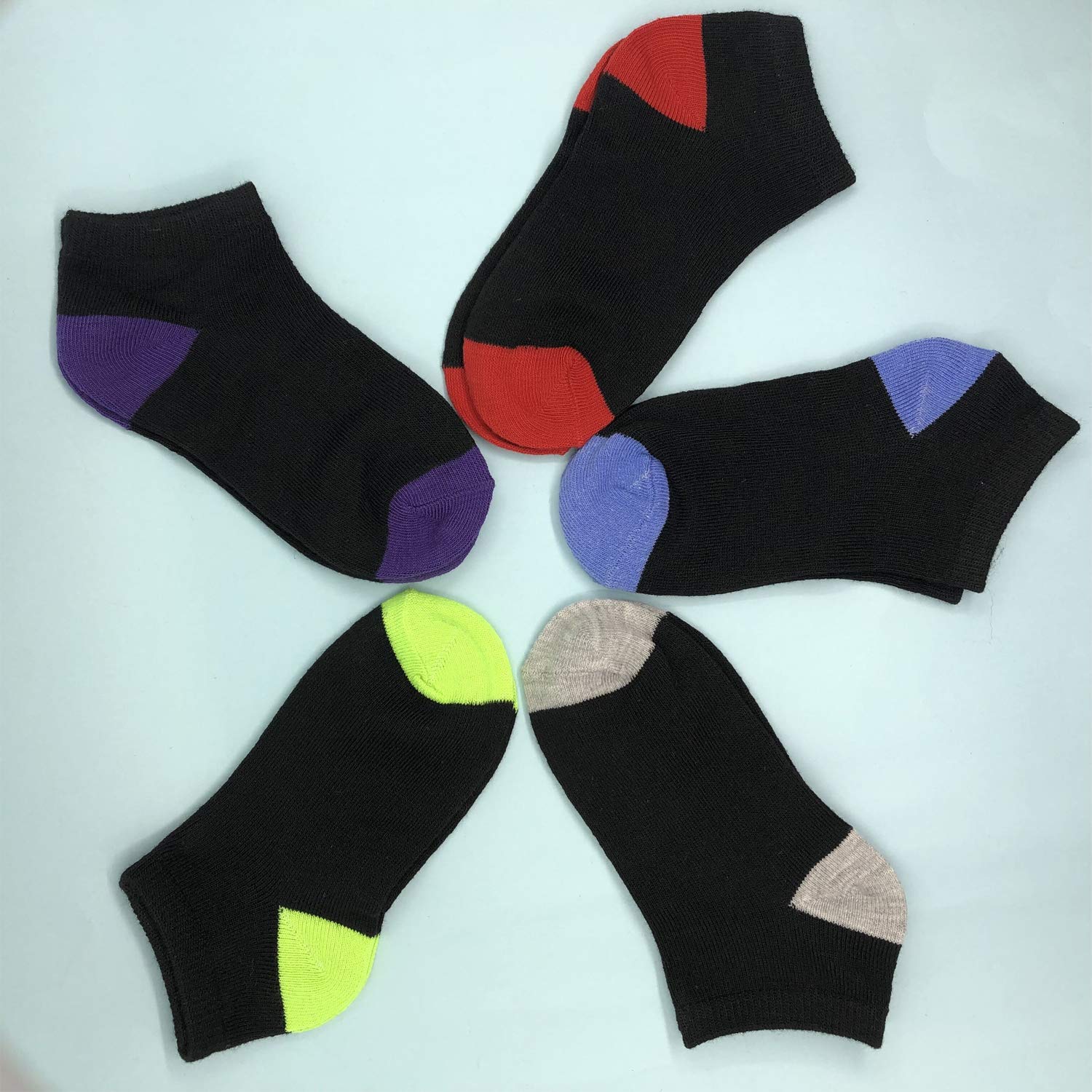 JAMEGIO 20 Pairs kids Low Cut Athletic Ankle Socks Little Boys Girls Ankle Cotton Socks Half Cushion Low Cut Socks(6-8 Years)