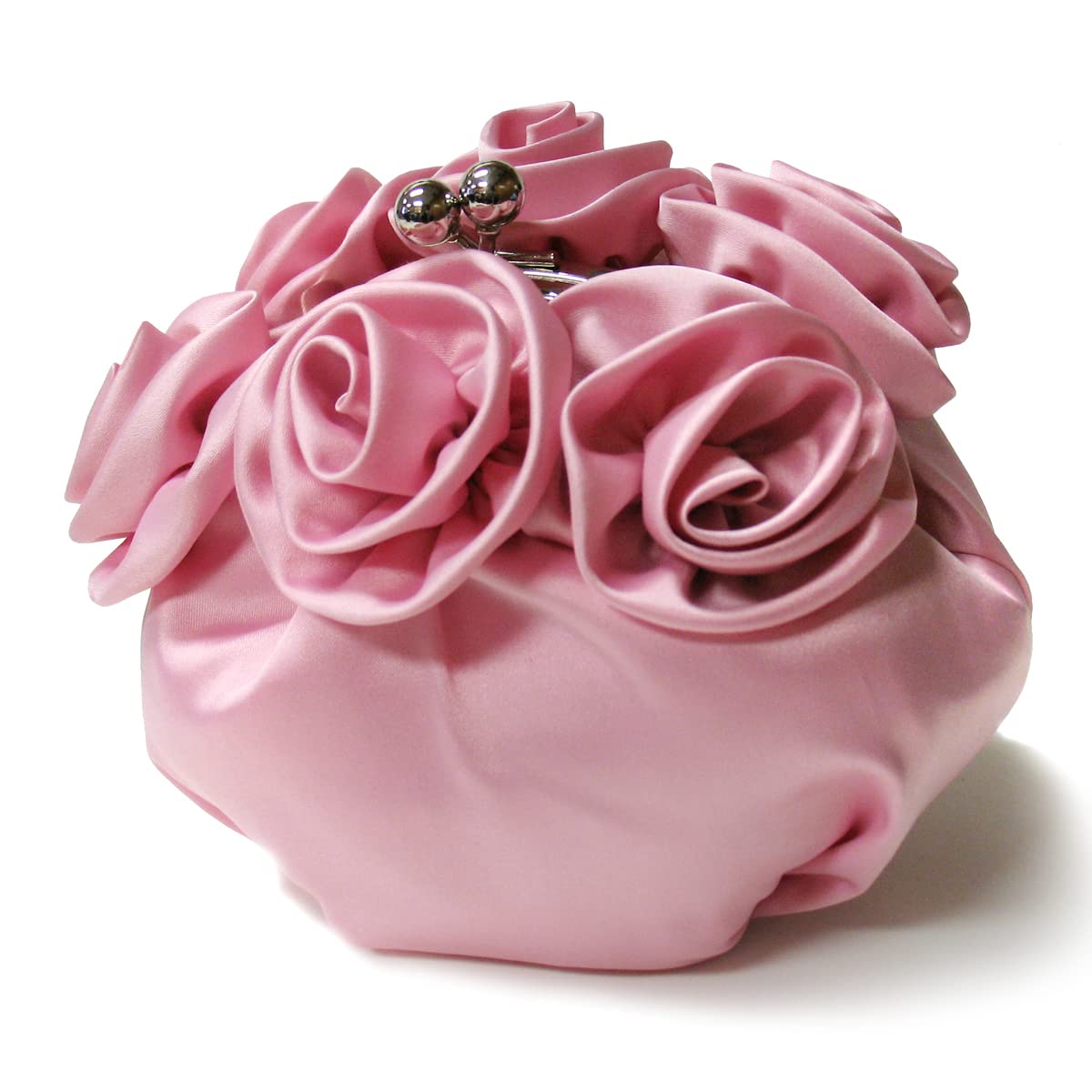 JNB Satin Evening bag with flowers,Pink48