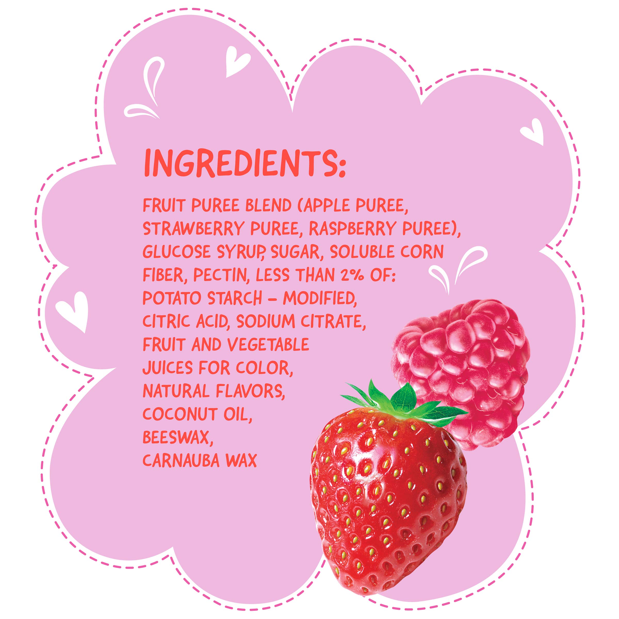 Fruit-tella Soft Gummy Candy, Strawberry and Raspberry Fruit Flavors, 3.2 oz (Pack Of 12); Peanut & Tree Nut Free, No High-Fructose Corn Syrup, Naturally Flavored