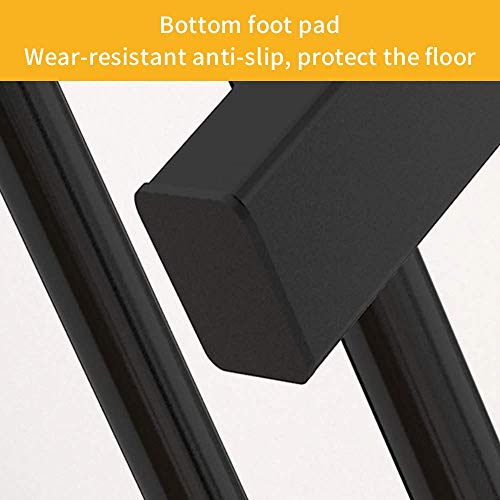 UDEAR Garment Rack, 43.3 Inches Freestanding Double Rod Clothing Racks for Hanging Clothes,Black