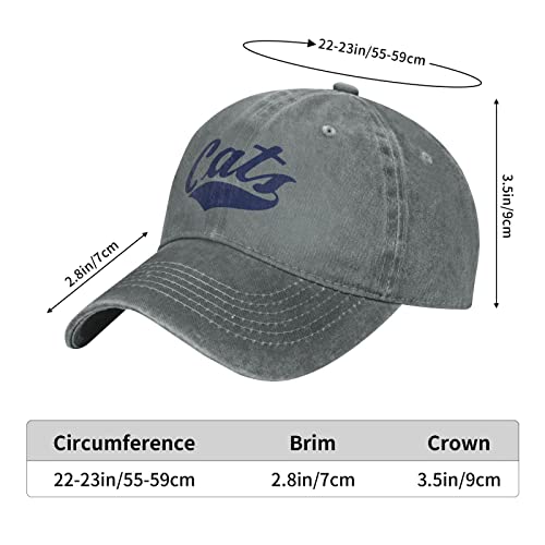 Montana State Bobcats Classic Cowboy Hat Adjustable Baseball Cap Unisex Casual Sports Hat Gray
