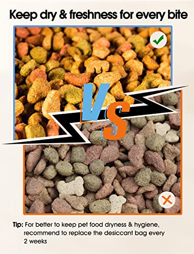 WOPET Upgrade Pet Food Desiccant Bag, 4 Packs Desiccant Packets Keep Cat Food & Dog Food Dry and Fresh, Suit Automatic Cat Feeder Model FT30
