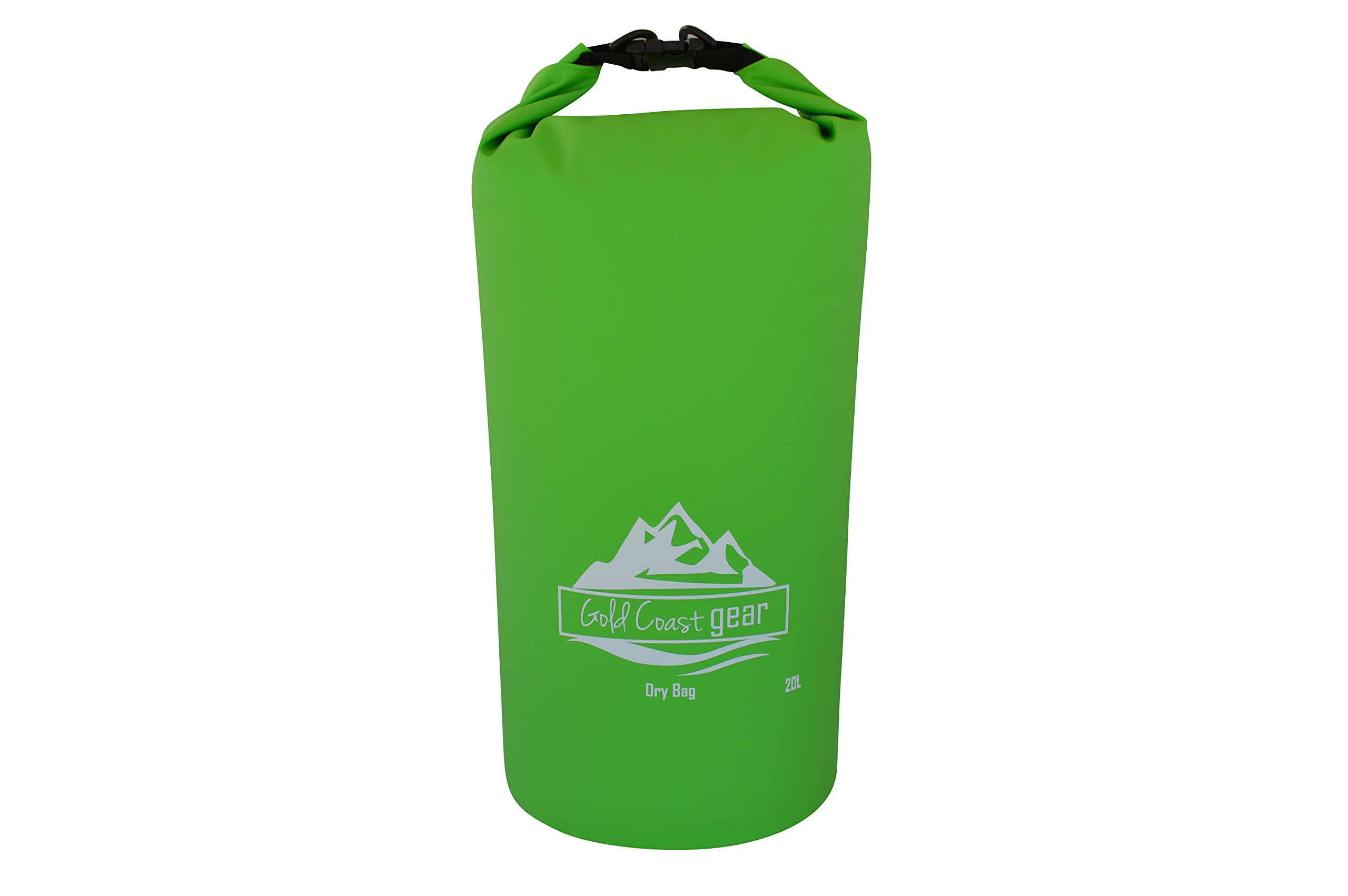 Gold Coast gear Dry Bag Waterproof Sack Multiple Sizes with Shoulder Strap (Light Green, 20L)