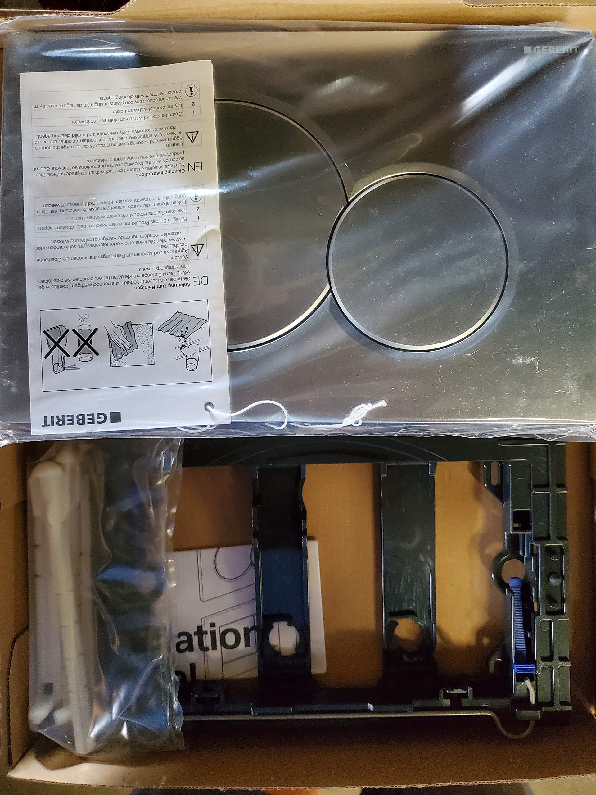 Geberit 115.770.46.5 Dual-Flush Actuator Plate, Matte Chrome