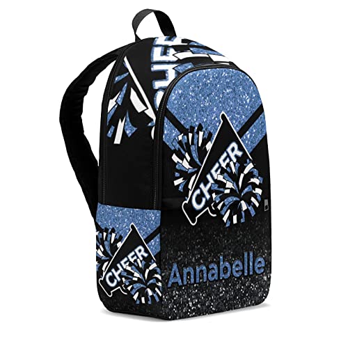 Yeshop Cheerleader Blue Personalized Backpack for Teen Boys Girls,Custom Travel Backpack Bag Gift
