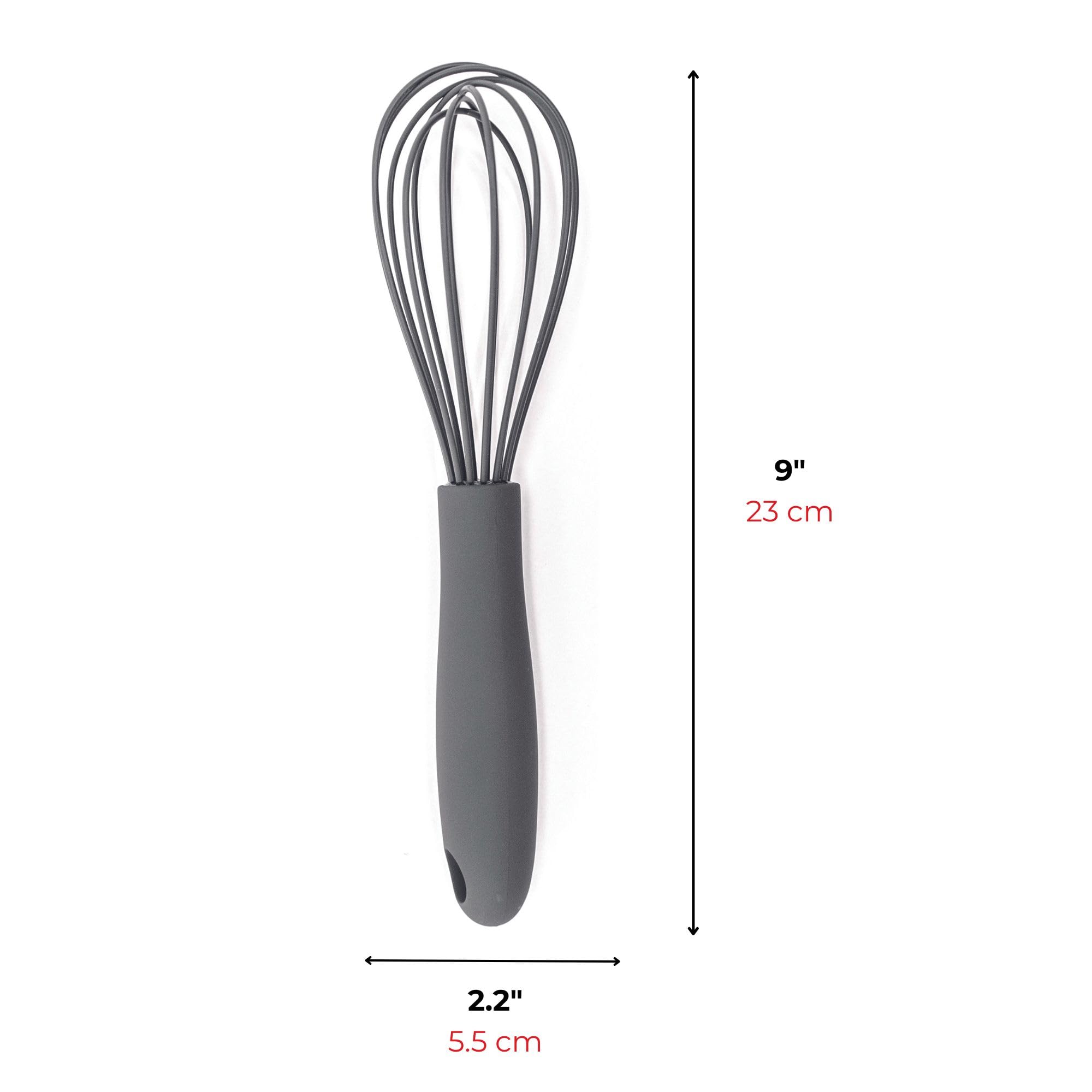 Gourmet By Starfrit 080317-006-0000 Silicone Whisk Utensils, NORMAL, Gray