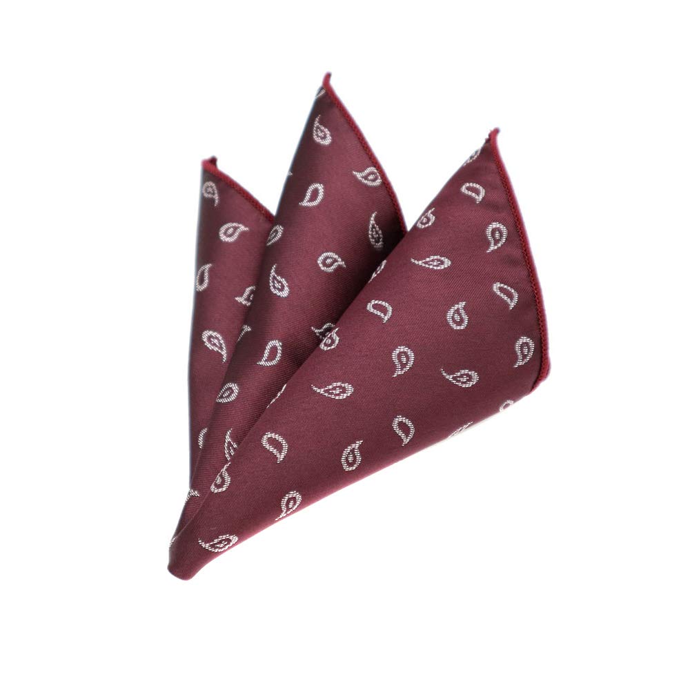 GOADAFOO 15 Pack Handkerchiefs Men 22CM Blue Burgundy Black Pocket Squares Dots Kerchief Accessories