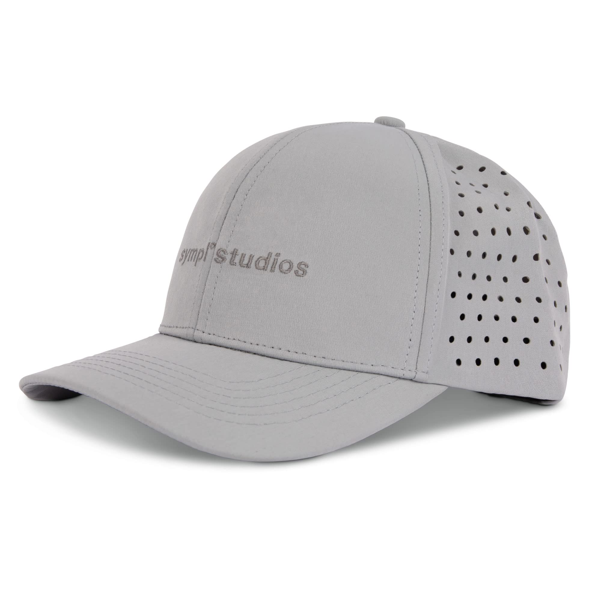 Hydro Waterproof Baseball Hat for A-Game Performance, Snapback 6-Panel Cap for Gym, Boat, Golf, Workout, Running, Sweat Resistant, One Size, Unisex Grey