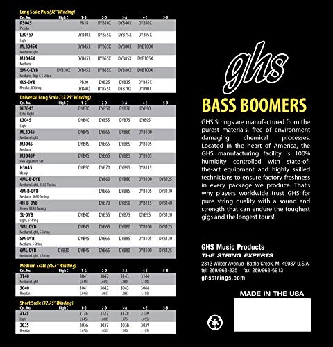 GHS Strings BASS BOOMERS M3045F FLEA Signature Set (M3045F SET)