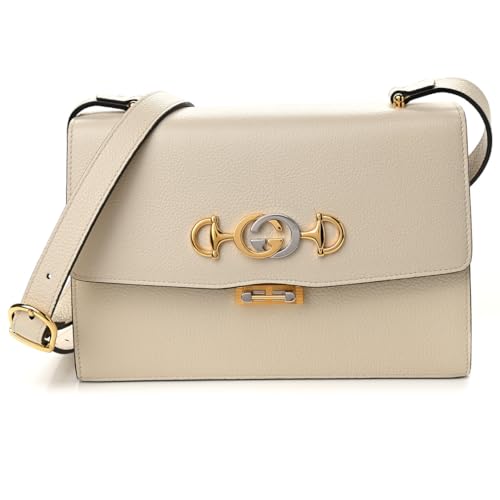 Gucci Mystic White Zumi Shoulder Bag Small Handbag Gold Strap Italy Authentic NW