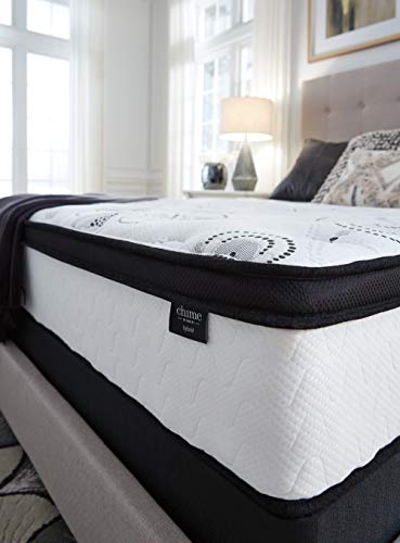 Signature Design by Ashley California King Size Chime 12 Inch Medium Firm Hybrid Mattress with Cooling Gel Memory Foam