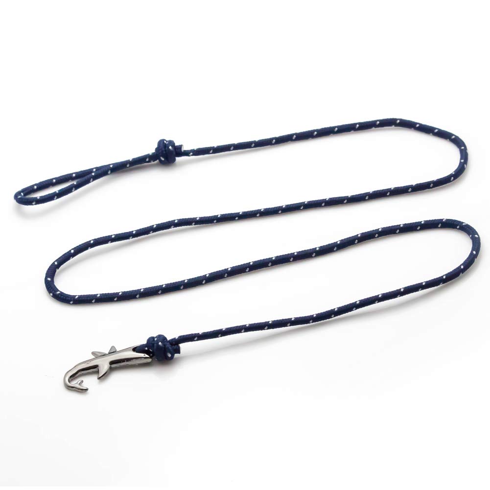 Heavstjer Fashion Gun Black Alloy Shark Tail Hook Colorful Rope Link Bracelet
