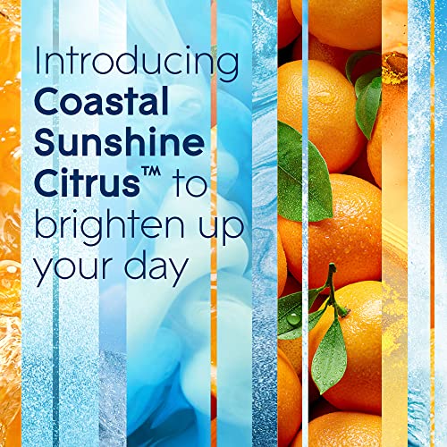 Glade PlugIns Refills Air Freshener Starter Kit, Scented and Essential Oils for Home and Bathroom, Coastal Sunshine Citrus, 4.02 Fl Oz, 2 Warmers + 6 Refills