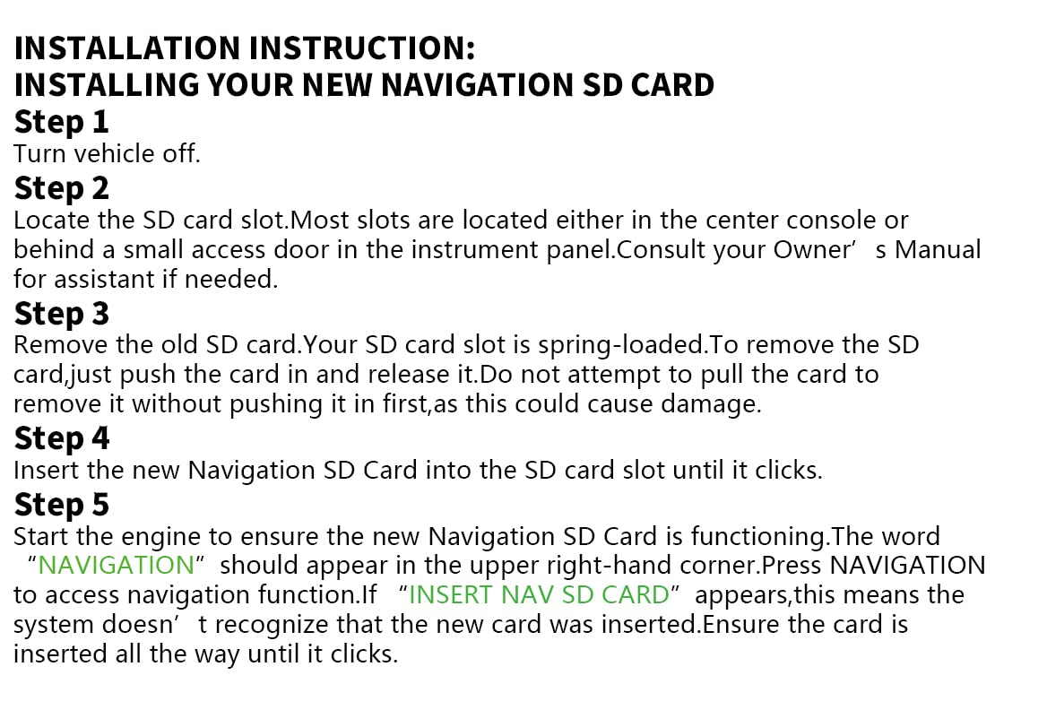 Latest Ford Navigation SD Card,Compatible with Ford & Lincoln Update A12 Ford Navigation Card for USA and Canada |GM5T-19H449-AE