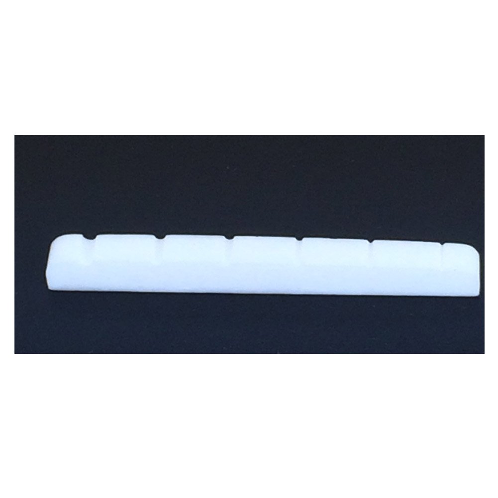 Greenten 2 Pcs 6 String Electric Bone Nut Cattle Bone Slotted Replacement 2Pack (42 X 3.5, Unbleached)