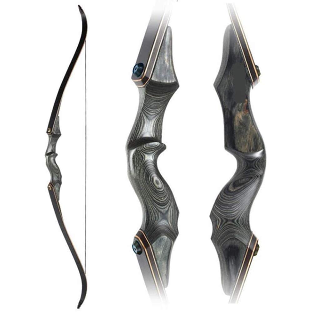 GOFEI Recurve Bow, 20-60LB Portable Detachable Beginner Starter Archer Wooden Split Bow, for Adult Archer Training Outdoor,A,50lb