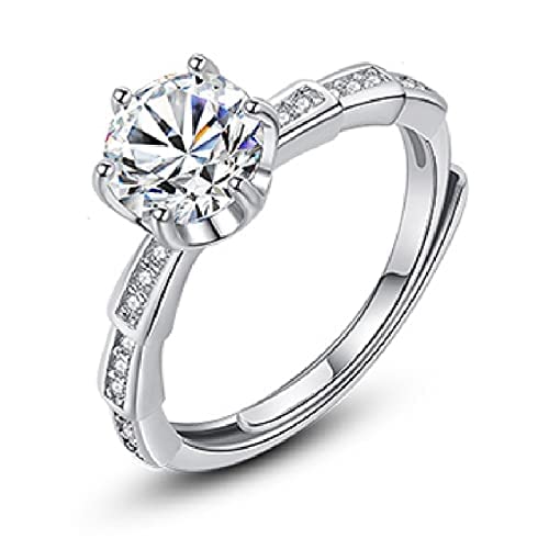 LAURRY 18K 925 Sterling Silver Engagement 1 Ct Moissanite Rings - Premium Quality - Size Adjustable