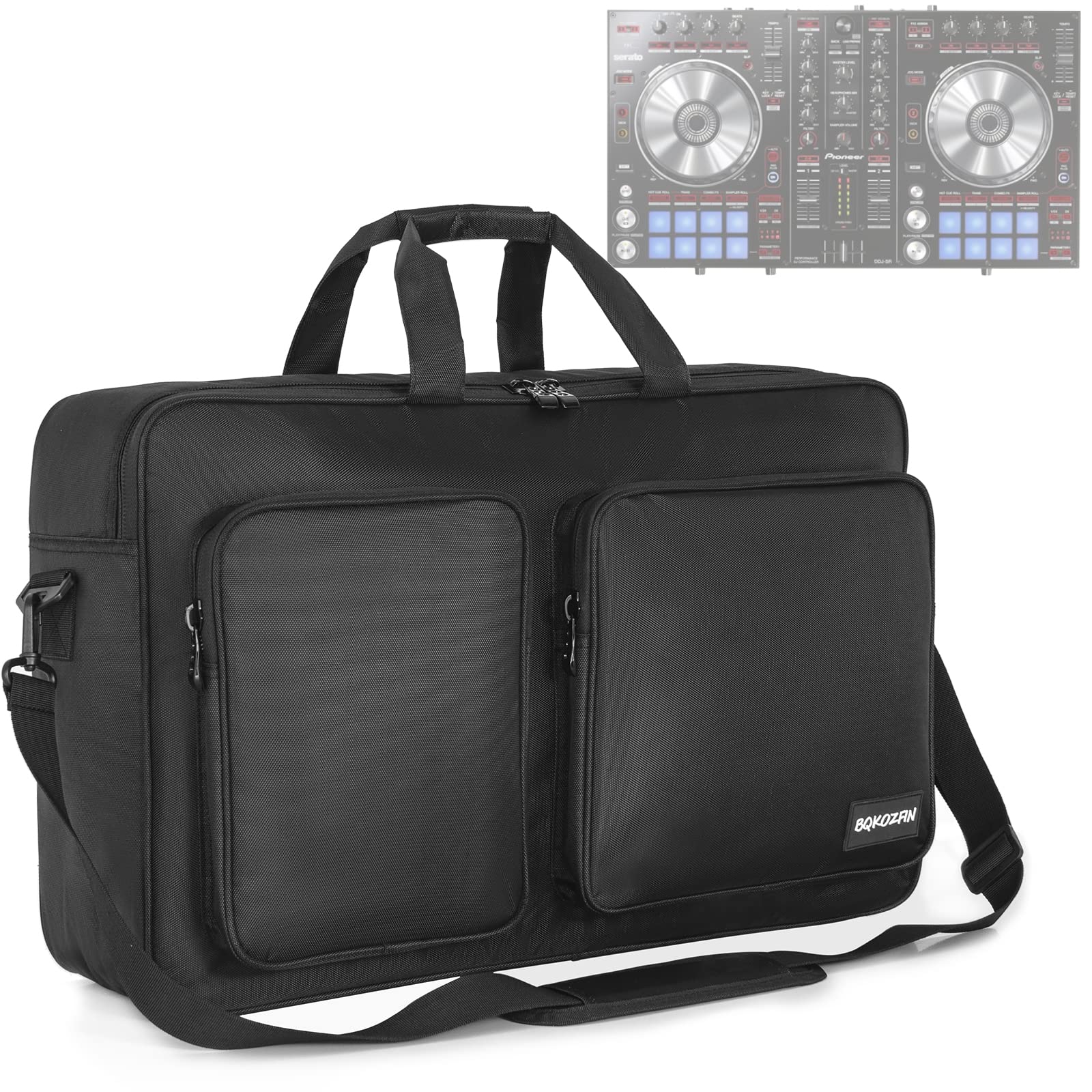IBVIVIC Lightweight Oxford Storage Case, Fits Pioneer DDJ SR SR2 RR Denon MC4000 Numark NVII Mixtrack Pro 3 NV Platinum, Black