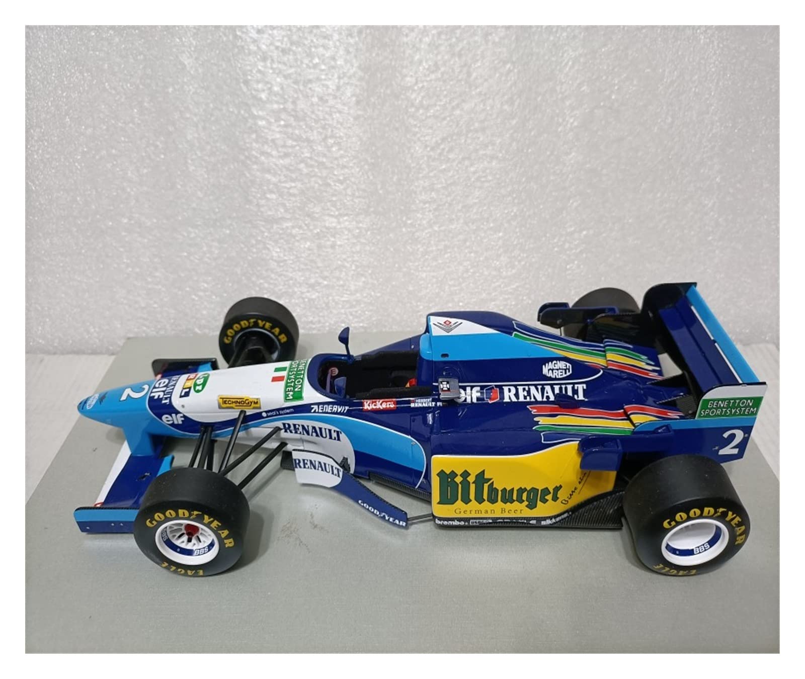HAYCHE Alloy Resin Car Vehicle Model Fit for Renault B195 1994 1 18 Resin F1 Formula Car Model Static Collection Ornaments Handicrafts Festive Deluxe Gift