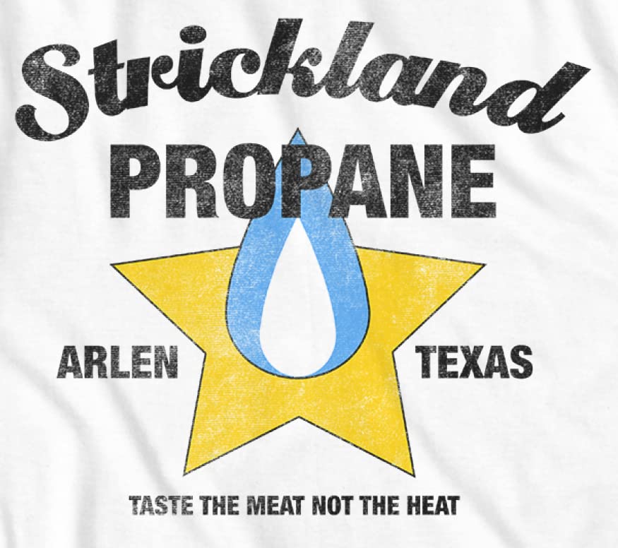 King of The Hill Strickland Propane Logo Adult T-Shirt(White,SM)
